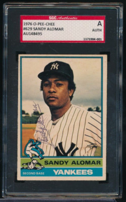 1976 O-Pee-Chee OPC #629 Sandy Alomar signed auto autograph SGC ...
