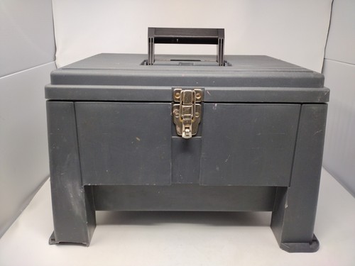 Tough Stack-on Molded Plastic Tool Box. Metal clasp Step Stool | eBay