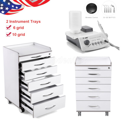 VRN Dental Ultrasonic Scaler A8 Cavitron /Mobile Cabinet Trolley Cart 5 ...