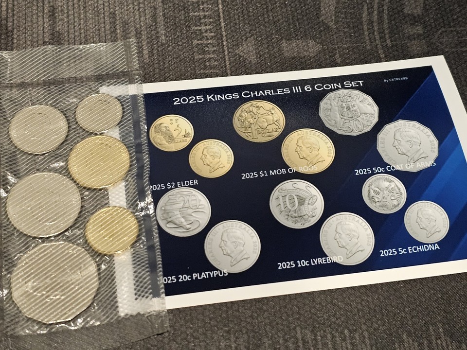 2025 Coin Year Set - $2, $1, 50c, 20c, 10c & 5c Coins - Ex RAM rolls ...