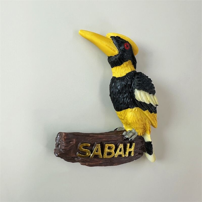 Hornbill in Sabah, Malaysia Tourist Souvenir Gift 3D Resin Refrigerator ...