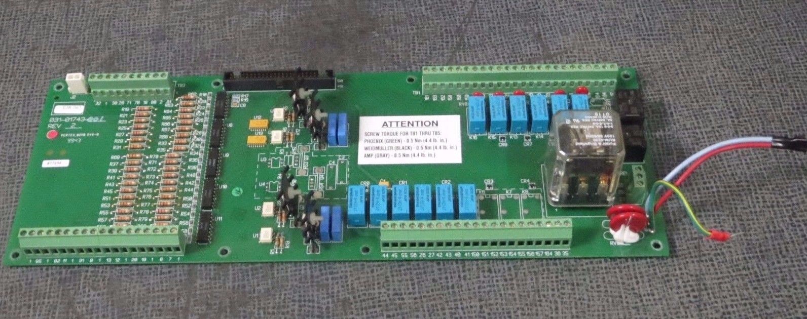 YORK CHILLER CONTROL CIRCUIT BOARD REVISION 2 MODEL: 031-01743-001 REV ...