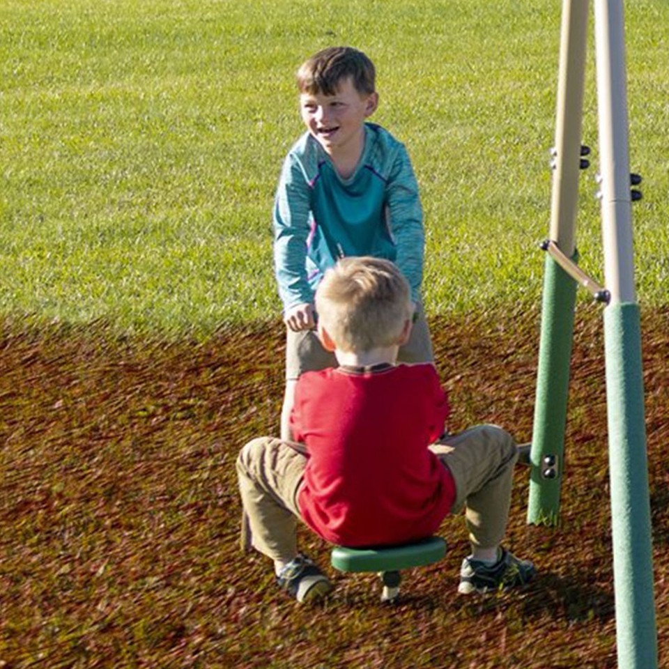 XDP Recreation Crestview Outdoor Swing Set w/ Slide, Glider, 3 Swings ...