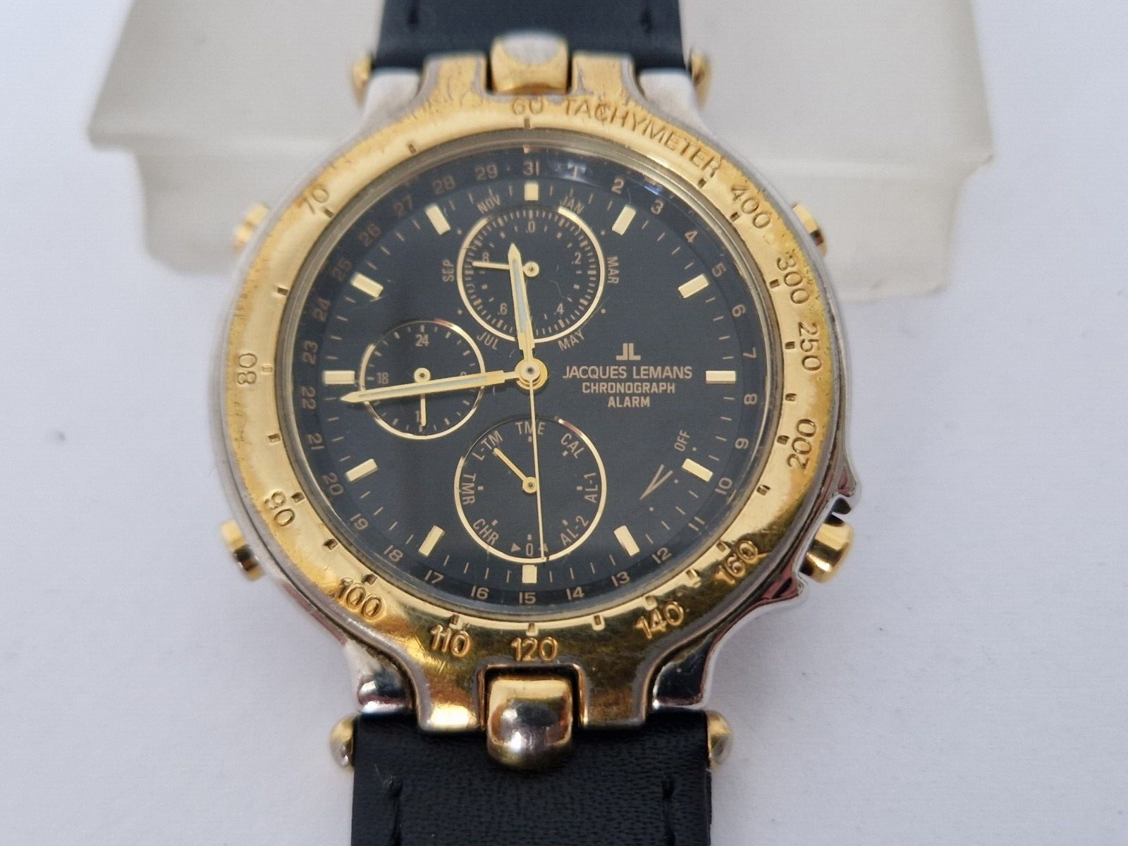 Jacques Lemans Chronograph Alarm- Quartz - Model 420 - Black Dial | eBay
