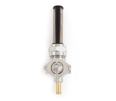 Chrome Petcock Fuel Valve Straight Down Outlet Spigot 22mm Harley ...
