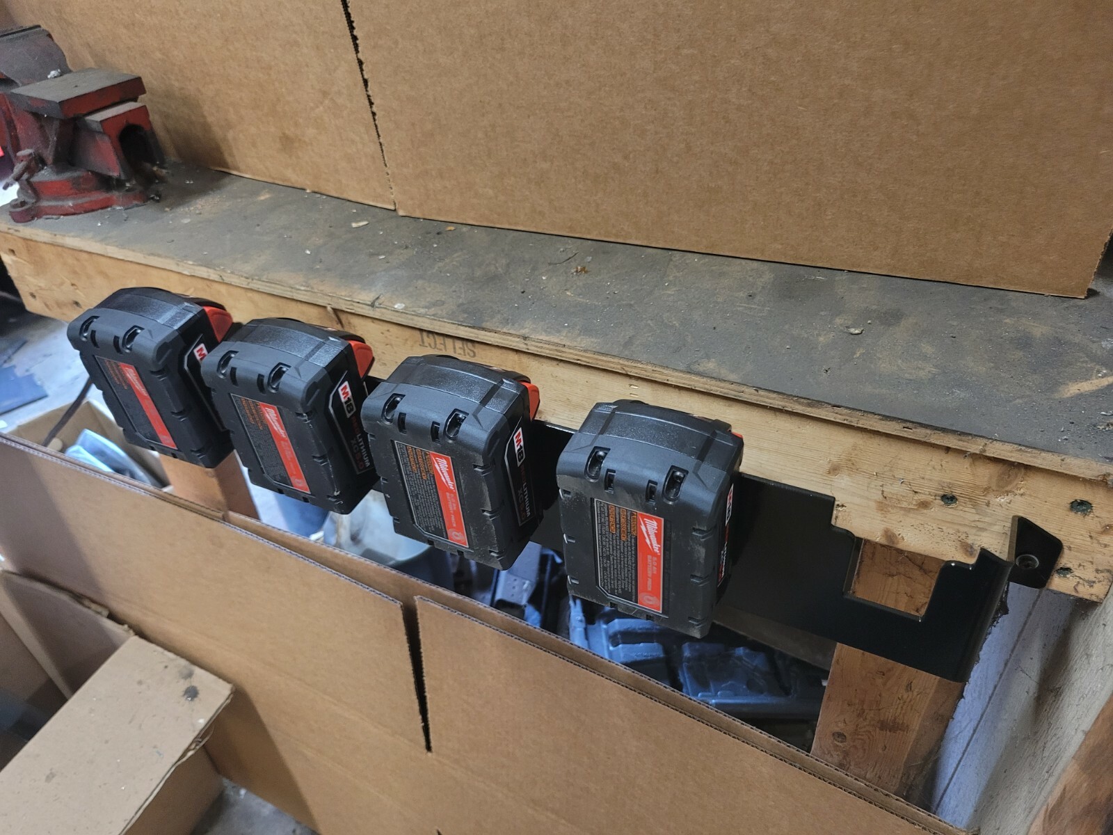 Millwaukee M18 Battery Rack Metal Mount Holder Holds up to 5 | eBay