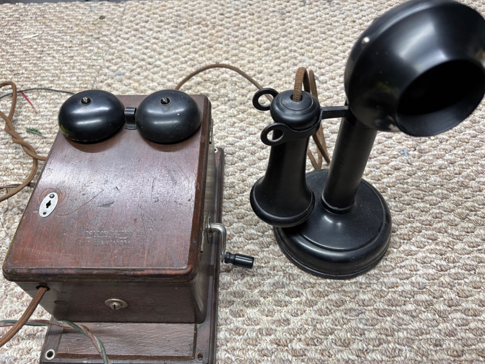 Antique Western Electric Candlestick Telephone with Ringer Box | eBay