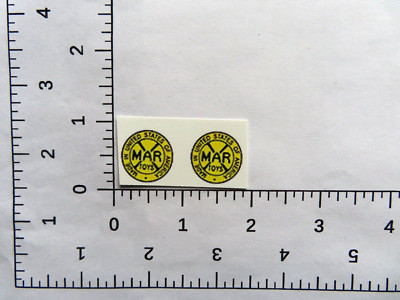 Pair of MARX CIRCLE WATER SLIDE DECALS /tracking | eBay