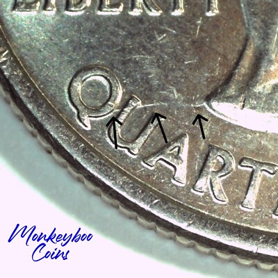 2002 P Indiana State Quarter - "Spiked Head" Die Crack - Rare Error ...