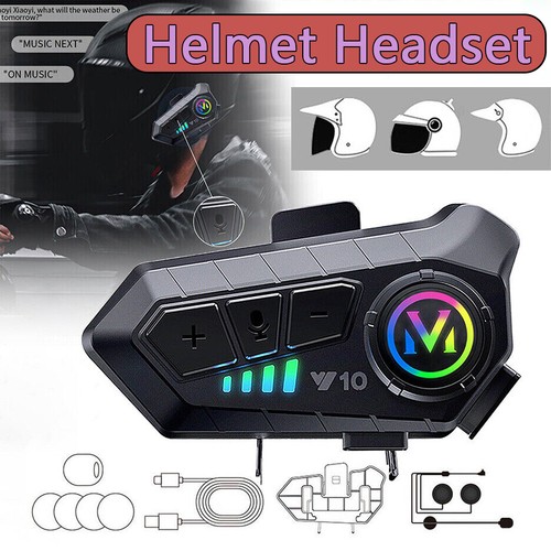 Smart Motorbike Headphone Bluetooth HiFi Wireless Motorcycle Helmet ...