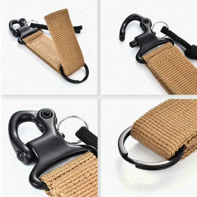 Tactical Gear Clip Keeper Key Chain Nylon Belt Keychain Webbing Key ...