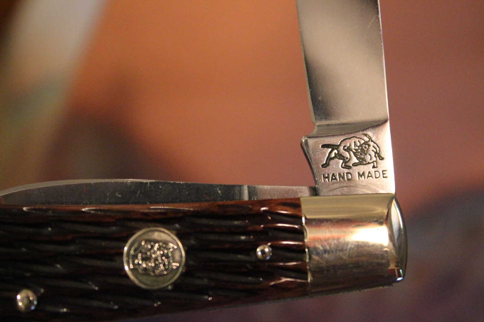 VTG GERMAN BULLDOG TANG STAMP 1985 2nd GENERATION BULLET TRAPPER KNIFE ...