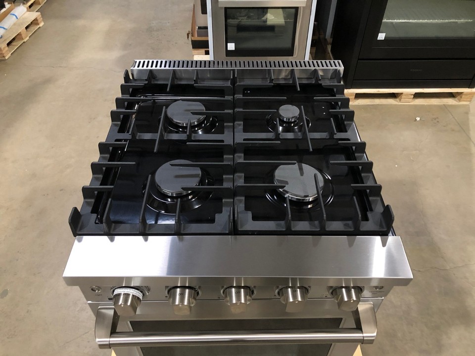 24 in. Gas Range, 4 Burners, Stainless Steel (OPEN BOX, COSMETIC ...