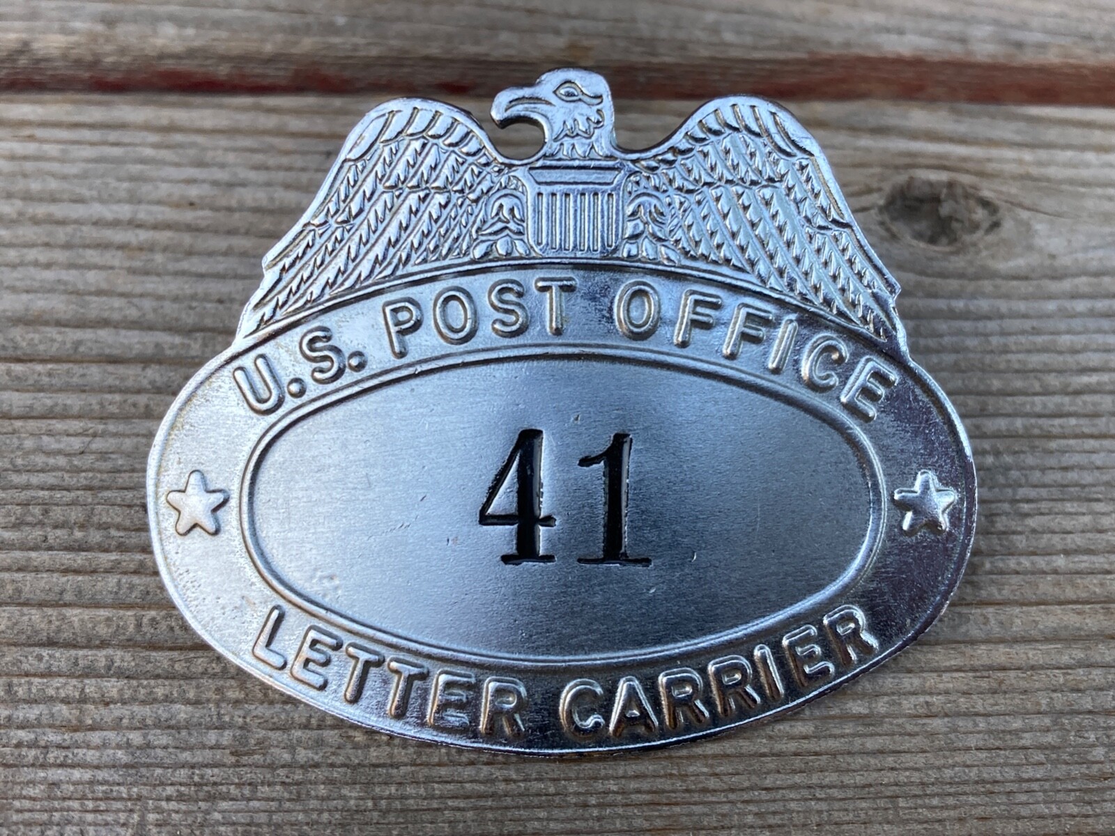 VINTAGE UNITED STATES POST OFFICE LETTER CARRIER HAT BADGE. #41 | eBay
