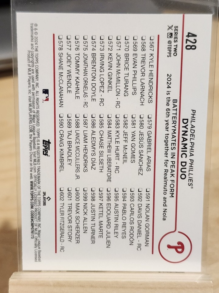 2024 Topps Series 2 -Checklist Royal Blue #428 Dynamic Duo/Philadelphia ...