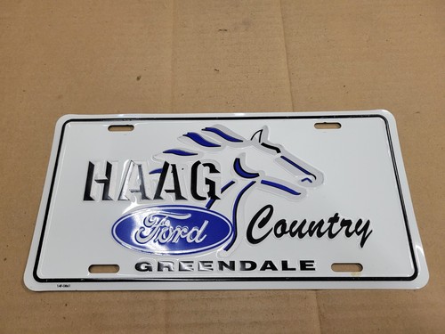 Haag Ford Greendale Indiana IN Metal Car Dealership Dealer License ...