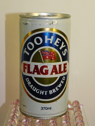 TOOHEYS FLAG ALE DRAUGHT BREWED - ALL METAL 370ml COLLECTIBLE BEER CAN ...
