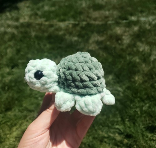 Turtle Plush Handmade Crochet Amigurumi Plushie Stuffed Toy Mini Turtle ...