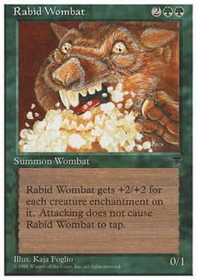 MTG: Rabid Wombat [Moderately Played] Chronicles Magic the Gathering ...