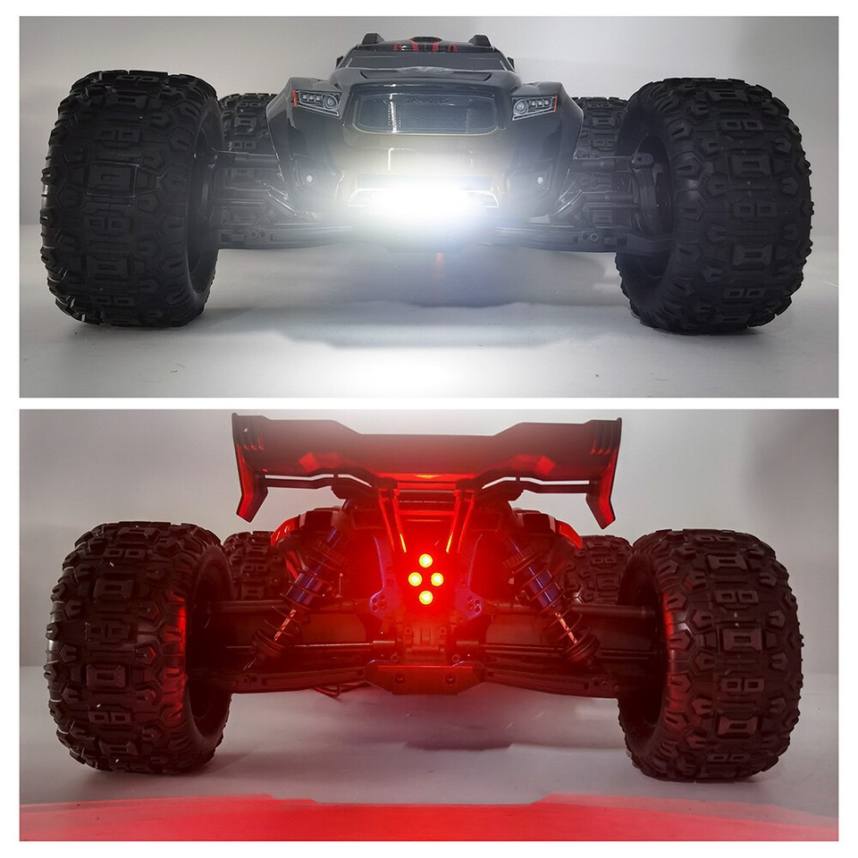RC LED Lights Kit COB Front + LED Rear Light Lamp for 1/8 SLEDGE ...