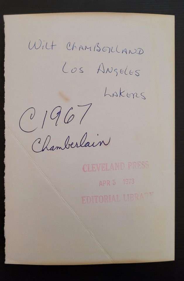 Wilt Chamberlain Vintage 5x7 Press Photo Cleveland Press 1973 Lakers ...