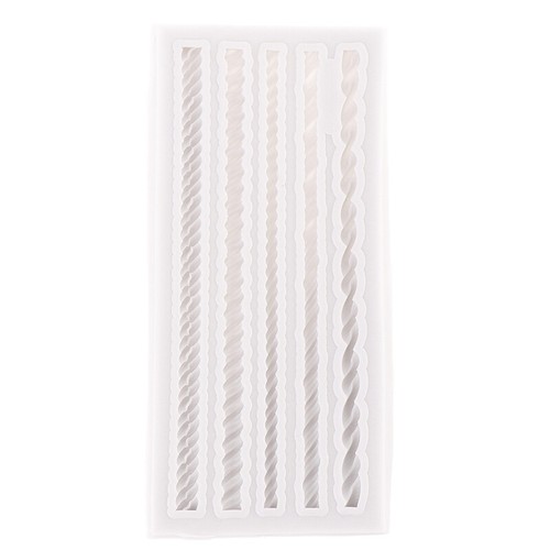 Silicone Mold DIY Chocolate Cake Mold Five Lines Rope Shape Baking Pan ...