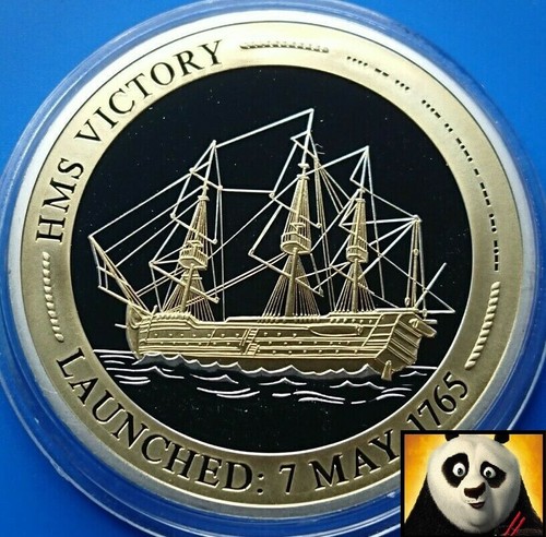 2010 Ships That Made History HMS VICTORY 1765 Gold Plated Proof Coin ...