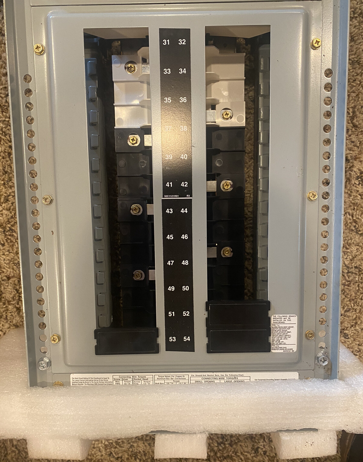 NEW Eaton PRL2a Panelboard Interior 225 Amp, 480Y/277V 54 spaces, 3PH ...