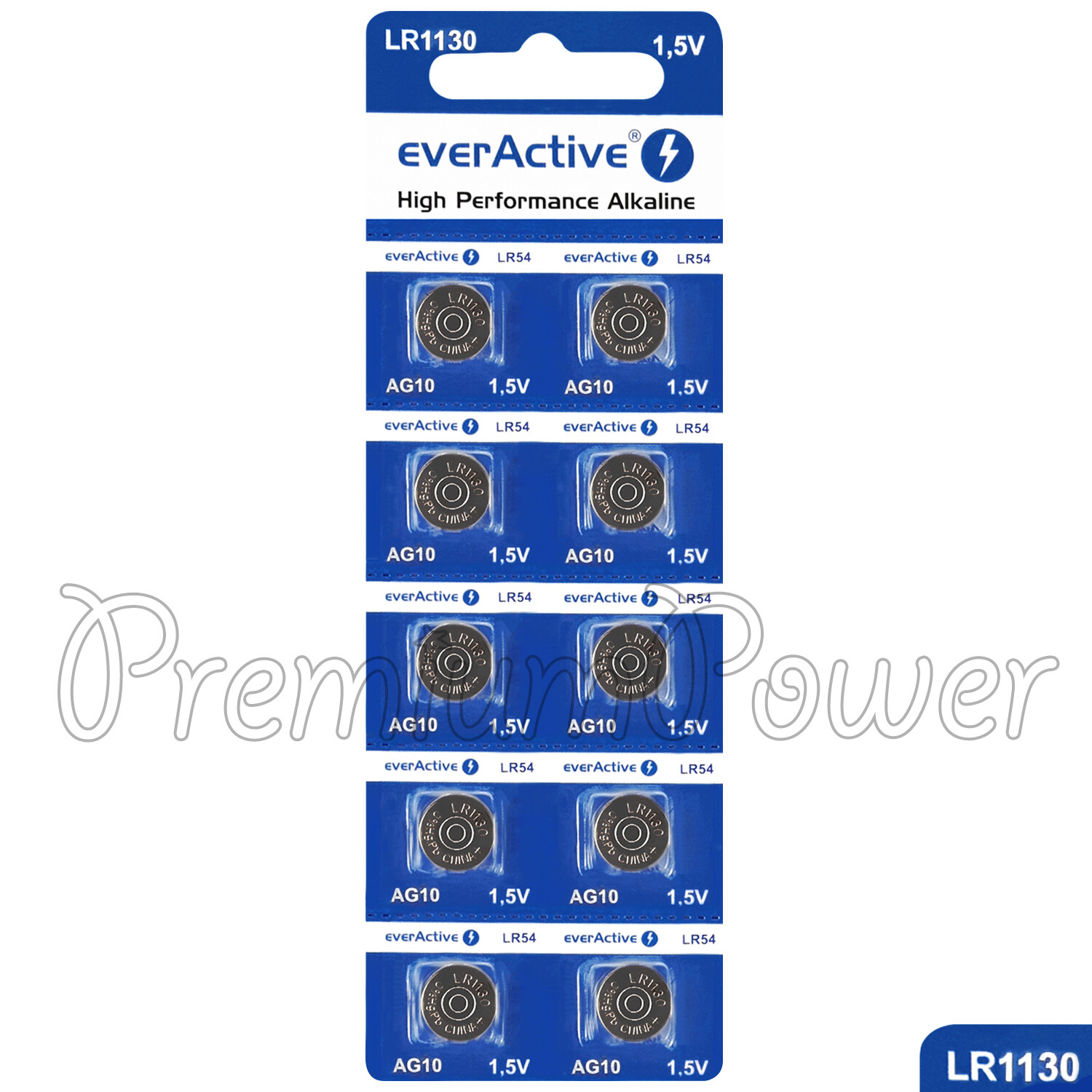 10 x everActive AG10 LR54 Alkaline batteries LR1130 189 389 1.5V GREAT ...