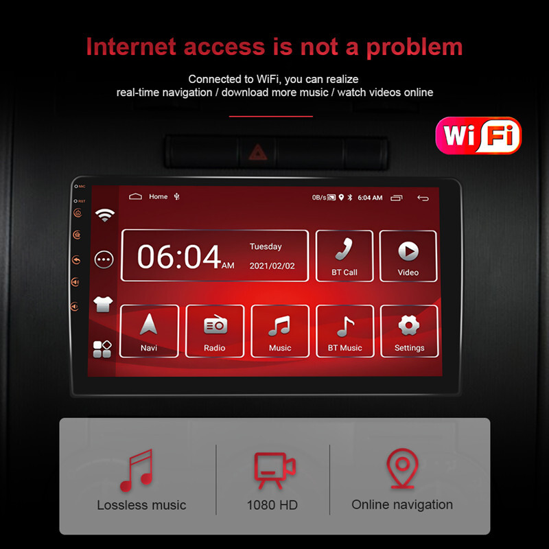 Android Car Radio Autoradio 2+32G 2 Din 9inch WIFI GPS Audio Multimedia ...