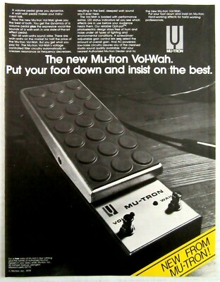 1979 MU-TRON Volume Wah Wah Guitar Pedal Guitar Player Magazine Ad | eBay