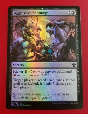 1x Aggressive Sabotage | FOIL | Dominaria United | MTG Magic Cards | eBay