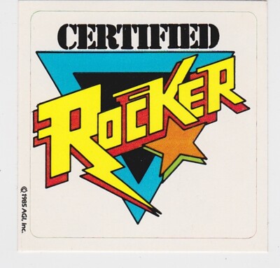 1985 ROCK STAR CONCERT CARDS FIRST SERIES STICKER CERTIFIED ROCKER | eBay