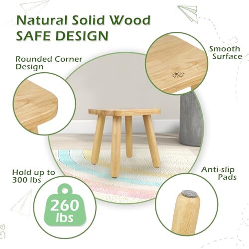 Wooden Step Stools for Kids, Child Stool fit with Sensory Table, Small ...