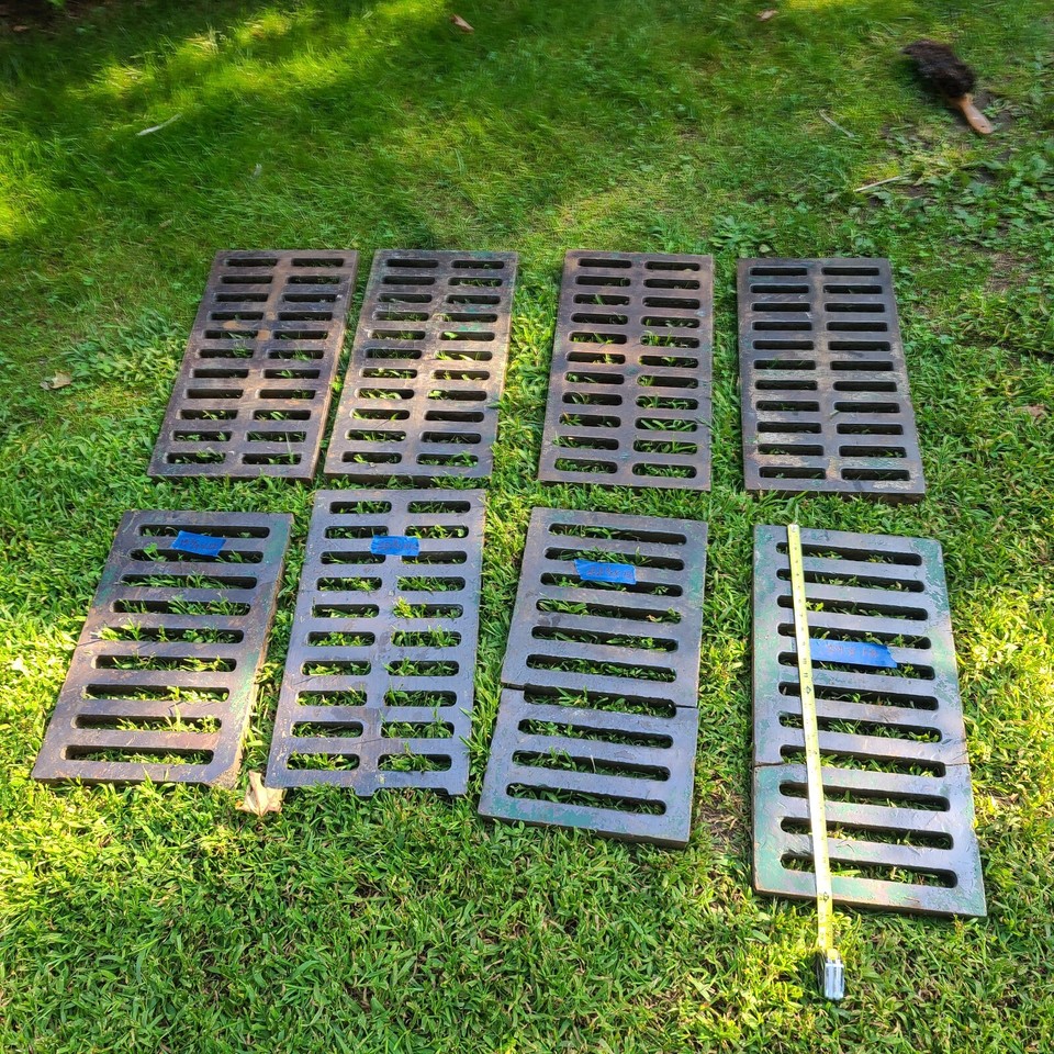 Heavy Duty Cast Iron Trench Drain Grate 24" x 12 x 1-3/4" Thick | eBay