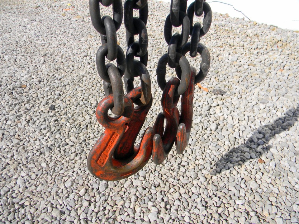 Cm Columbus Mckinnon 1/2" X 6' Adjustable Quad Sling Chain WLL Herc ...