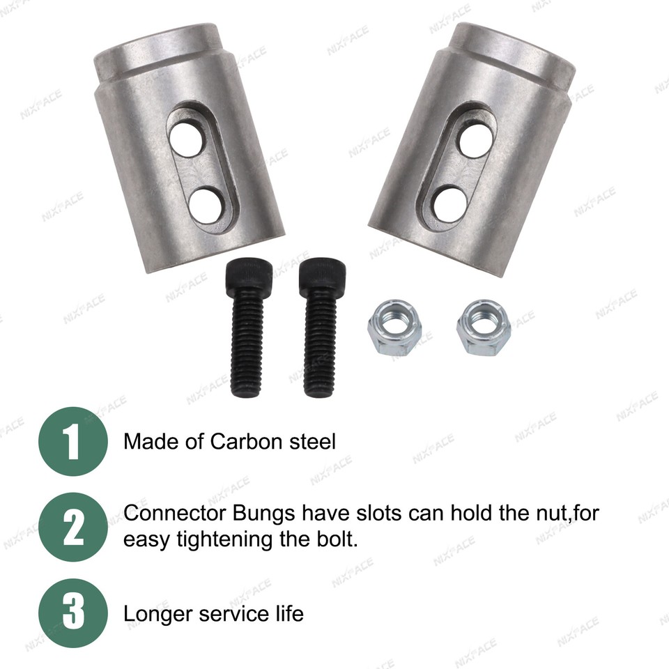 2PACK 1-3/4" Weld In Tube Connectors Adapter Roll Cage Bungs For .095 ...