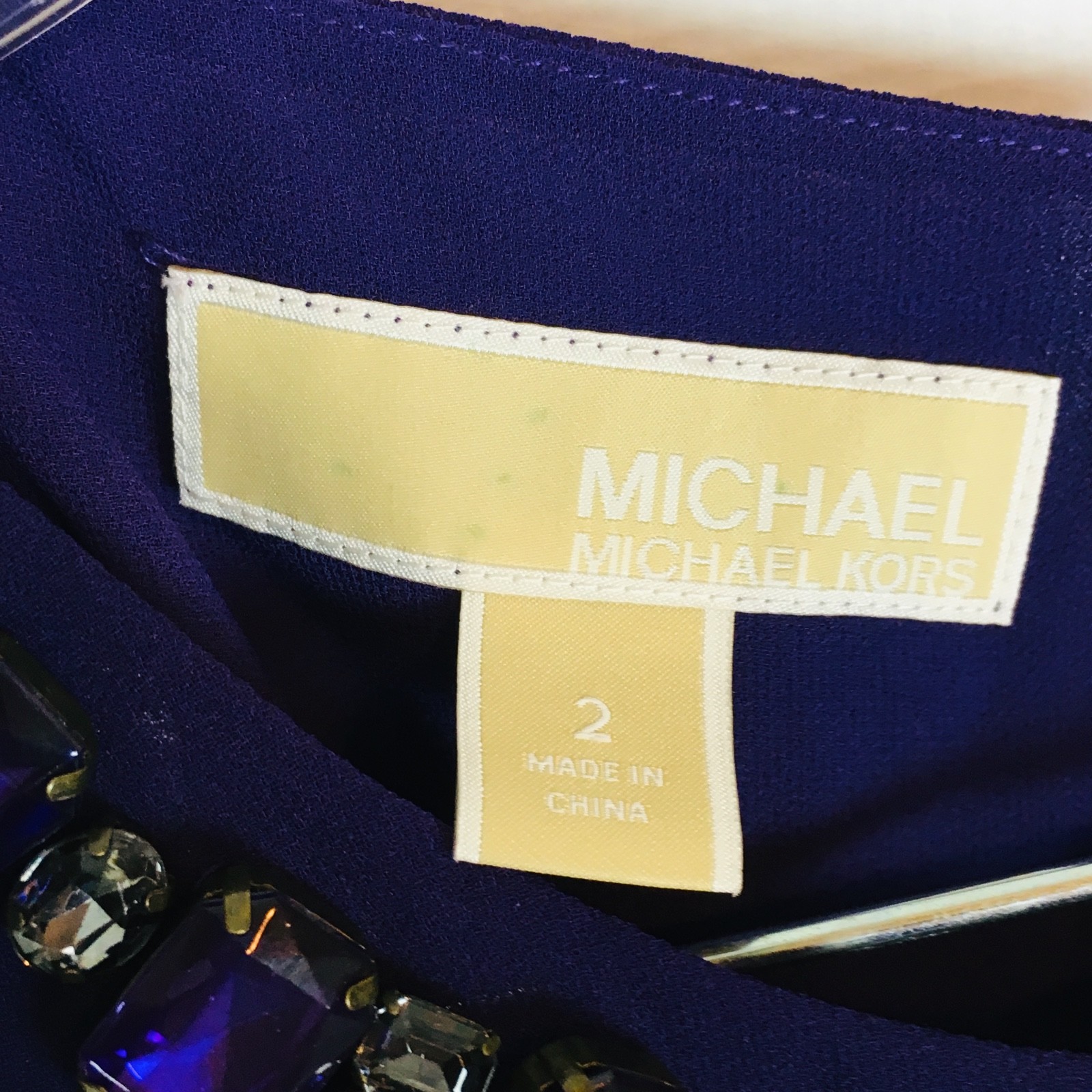 MICHAEL KORS PROTO SAMPLE Iris Purple Cut Out Back Di… - Gem