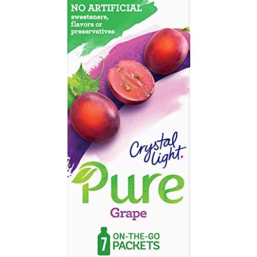 Crystal Light Pure Grape Drink Mix 7 On-The-Go Packets Best New High ...