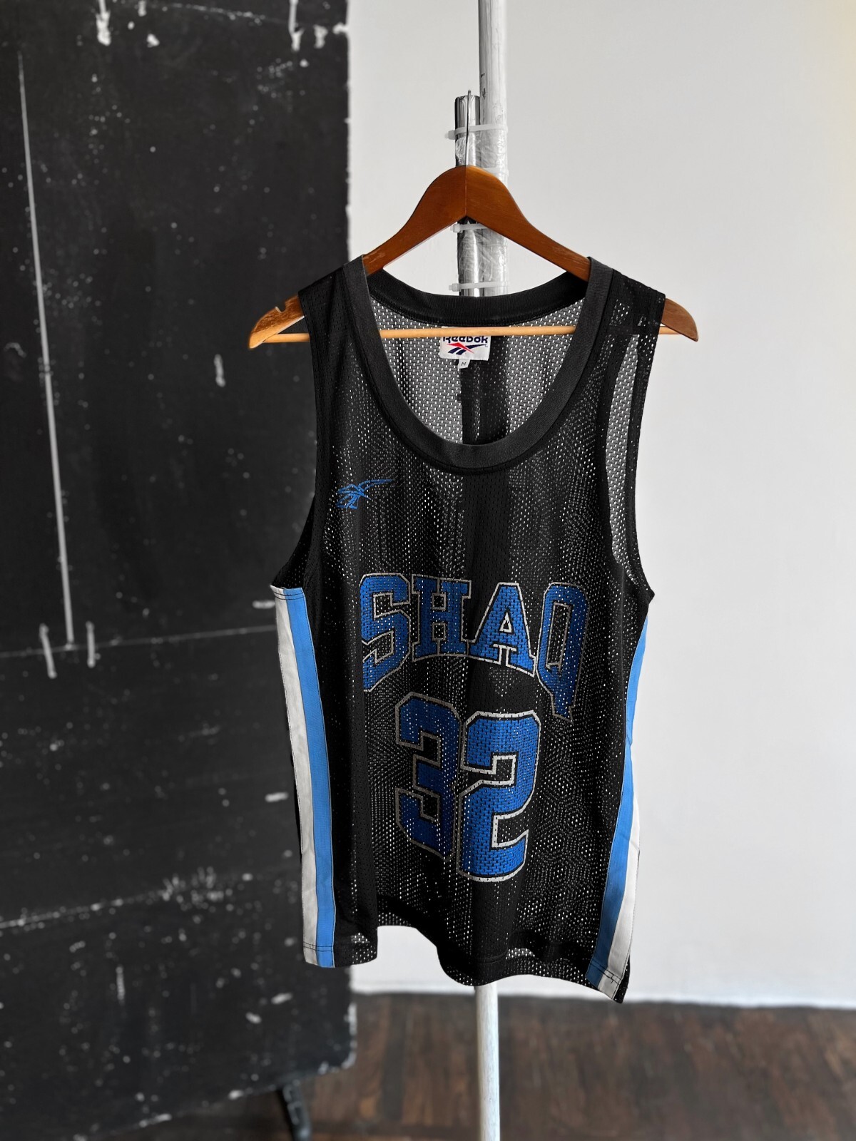Reebok Mens Vintage Shaq O’Neal 32 Black Blue Jersey Tank Top NBA Size ...