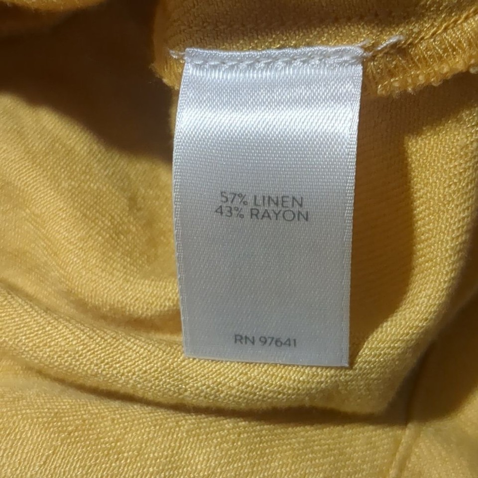 J Jill Linen Jacket 1X Blazer Butter Yellow Pockets Boxey no tag Or Tie ...