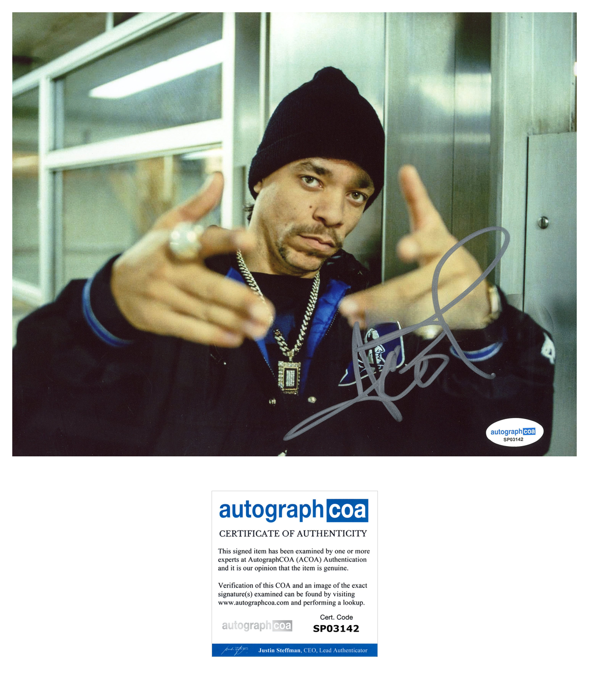 Ice-T 'Body Count' Rapper Signed 8x10 Photo ACOA Ice T | eBay