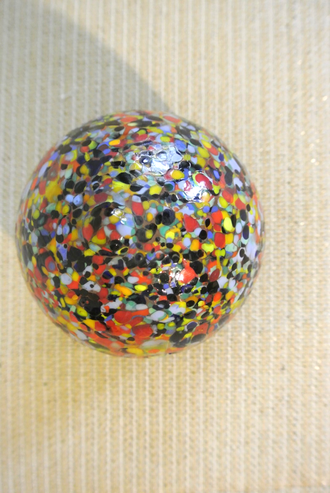 Art Deco End of Day Spatter Glass Lamp Light Shade Globe Nipple Top 4.5 ...