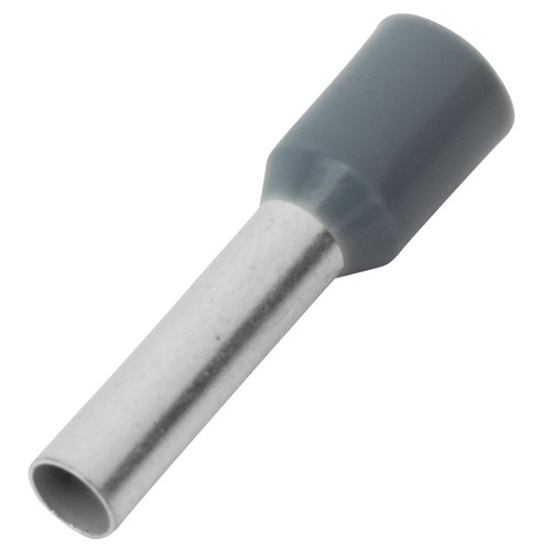 1Pc F1S1212-GY, Ferrule, Single wire, 12 AWG Wire Range, 12mm barrel ...