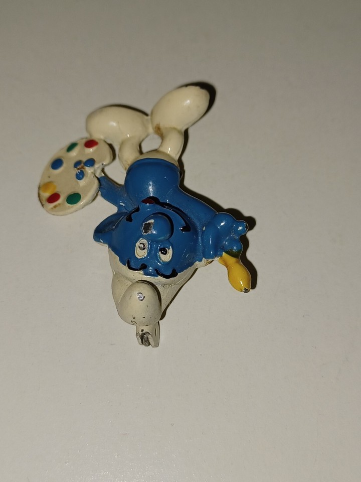 The Smurfs Smurf Artist Painter Color Palette Metal Painted Enamel ...