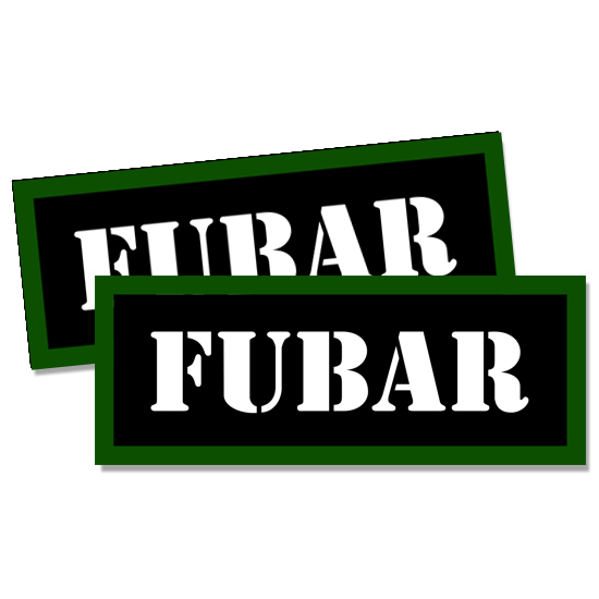 FUBAR Ammo Can Labels Ammunition Case stickers decals 2 pack 3"x1.15 ...