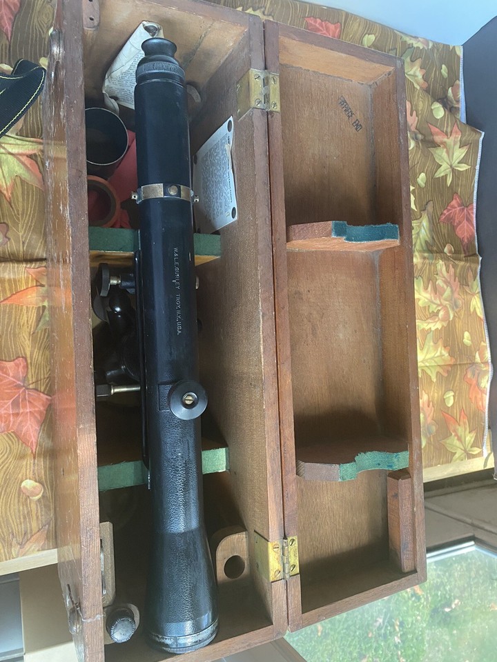 Vintage W. & L.E. Gurley Surveyors Level Transit, Scope With Case, Box ...