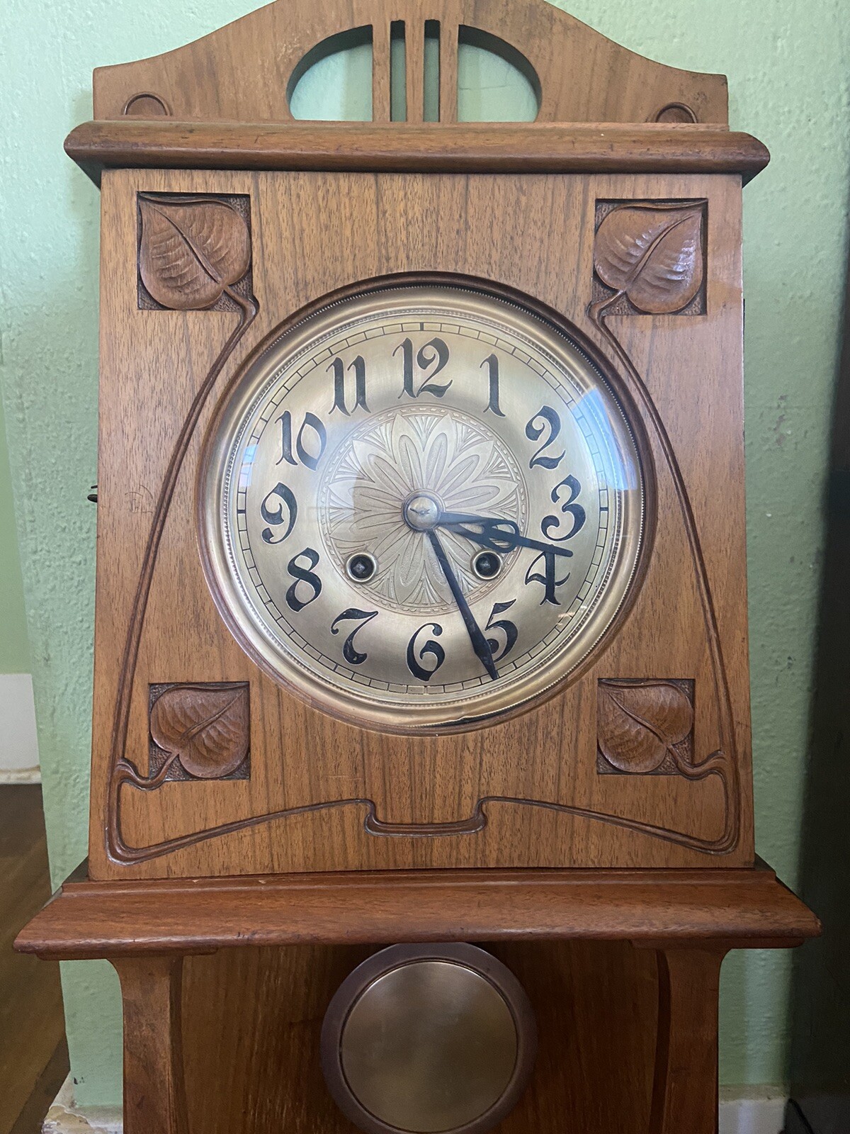 Art Nouvea Arts Crafts Wall Clock Copper Dial Gustav Becker RARE | eBay