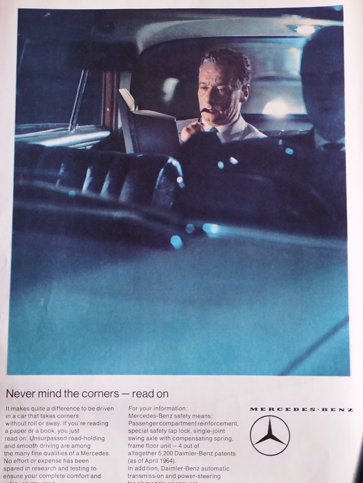 Authentic Pub Advertising "MERCEDES-BENZ CAR" Vintage Ad Print ...