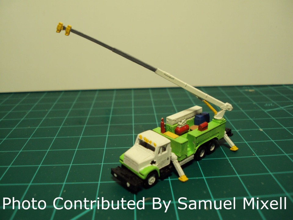 N Scale Model Kit JL Maintenance Of Way Gondola Crane Metal Kit Model ...